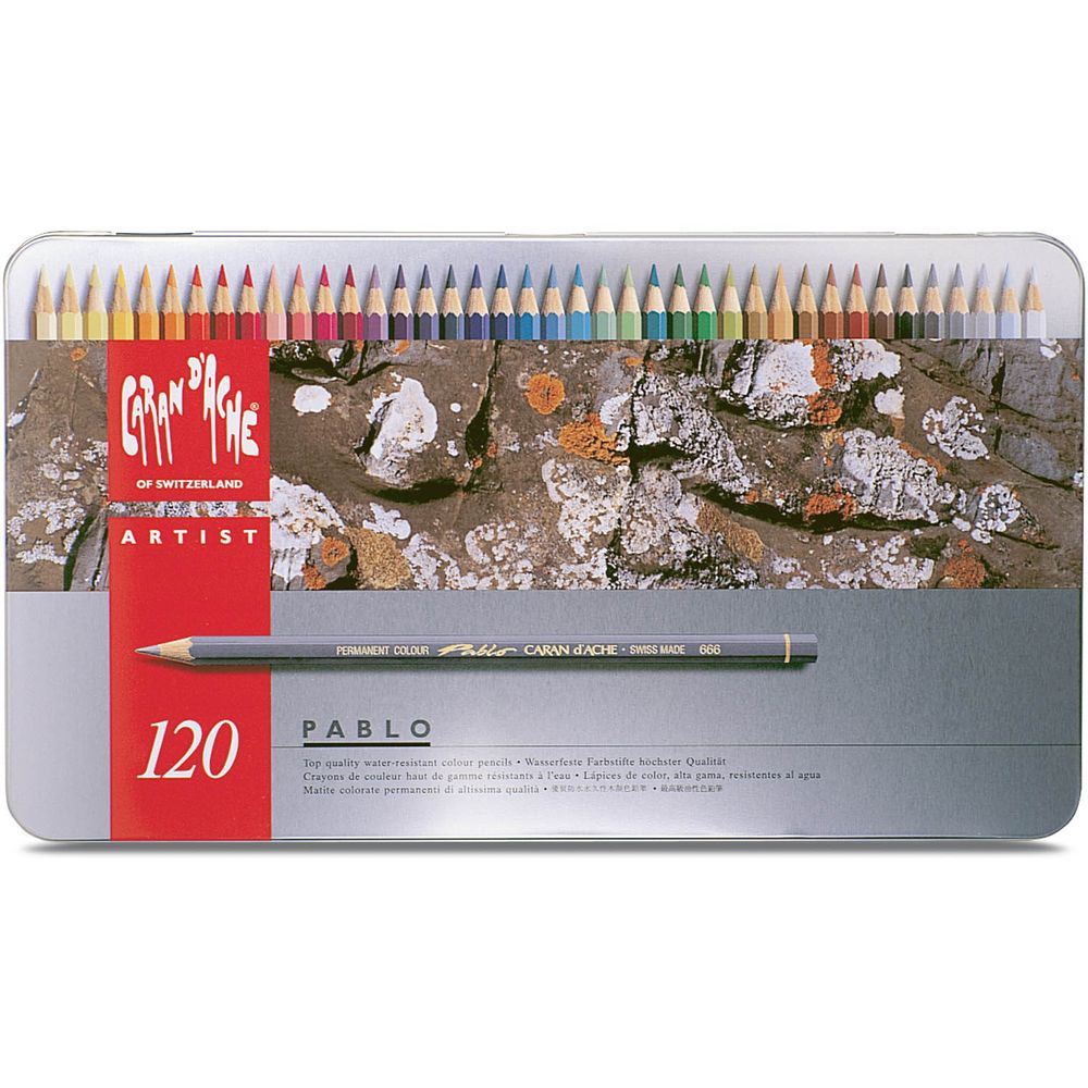 Lápis de Cor Pablo Estojo com 120 Cores Caran D'Ache - GrafittiArtes