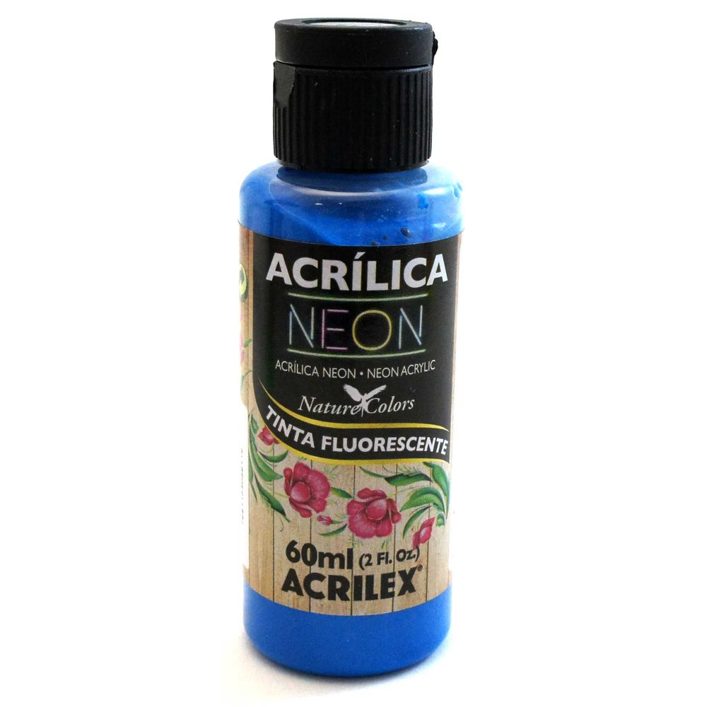 Tinta Acrílica Neon 60 ml Acrilex Avulso - GrafittiArtes