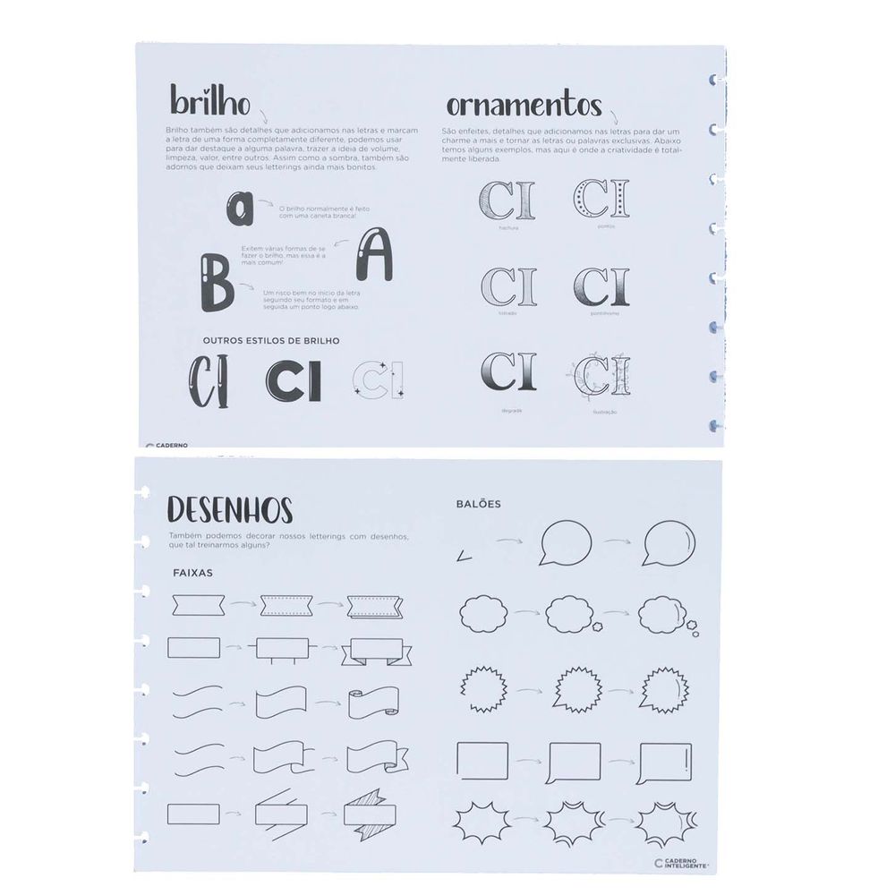 Caderno de Lettering by Kemily Caderno Inteligente - GrafittiArtes